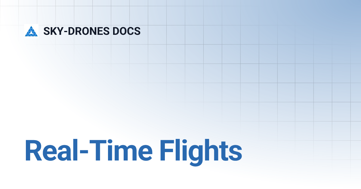 Real-Time Flights | SKY-DRONES DOCS